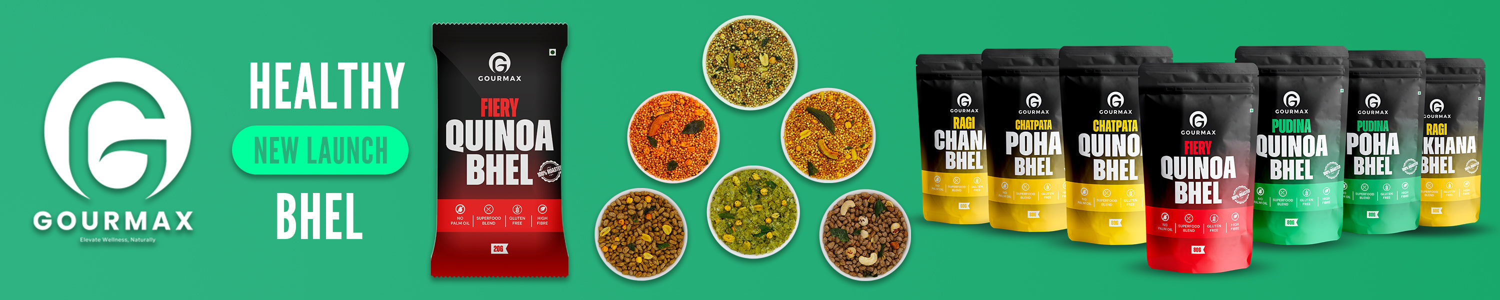 Gourmax Bhel Collection: Superfood Bhel Crafted for Clean, Healthy Sna